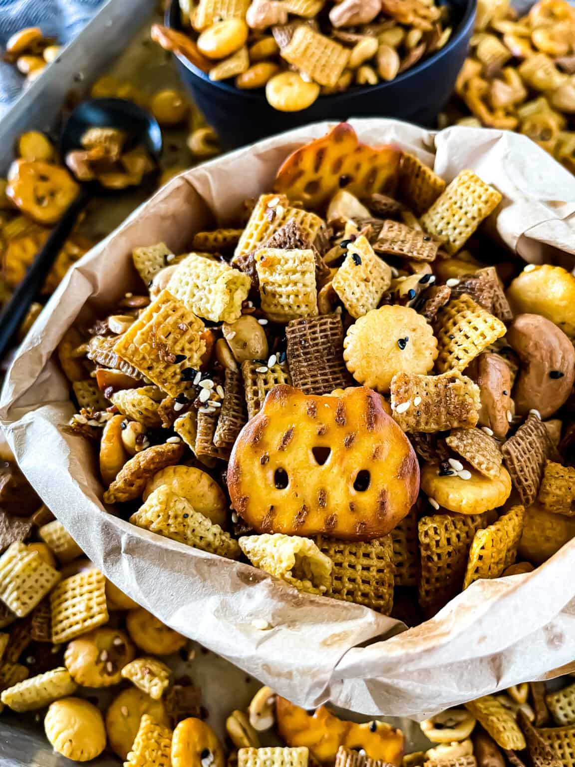 Savory Snack Mix (Crunchy Homemade Party Mix)