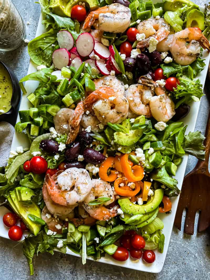 Grilled Shrimp Salad With Green Onion Vinaigrette