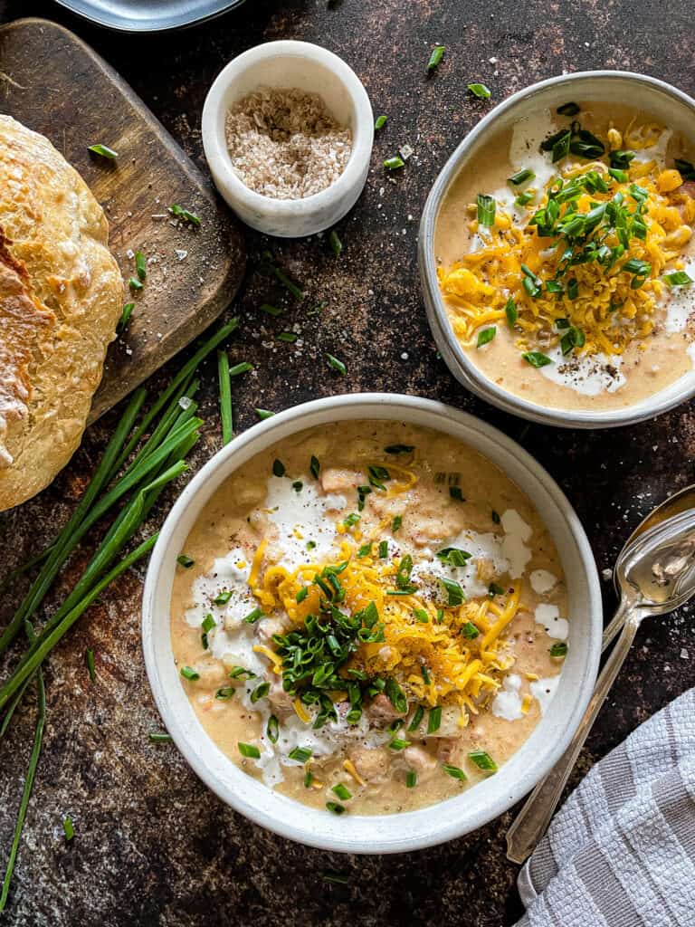 Cheesy Ham and Potato Soup Recipe