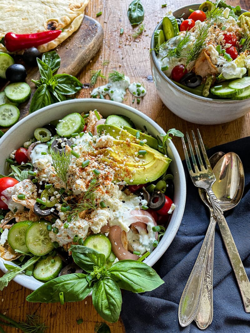 Chicken Gyro Bowls with Tzatziki (Easy 20-Minute Dinner)