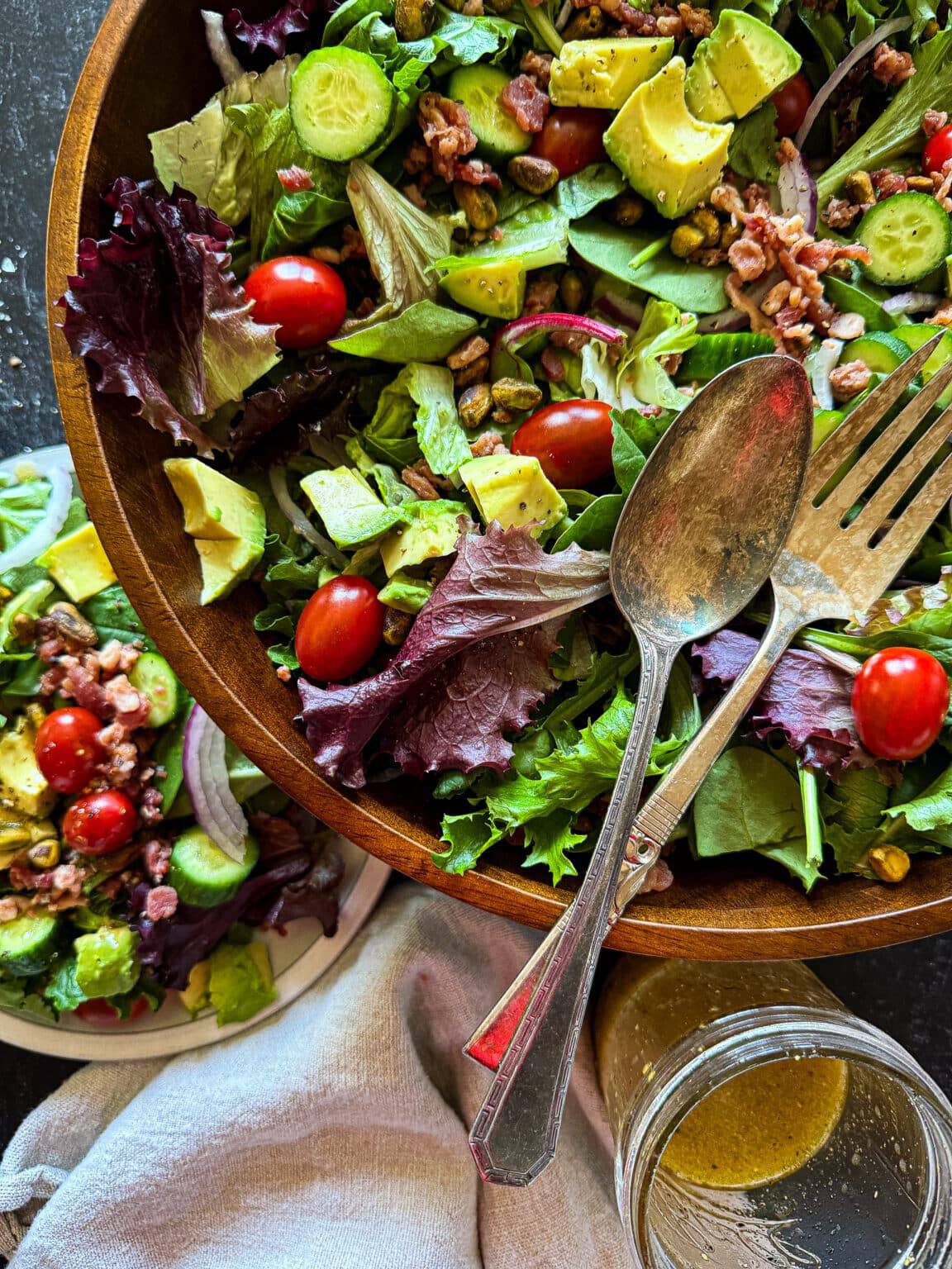Simple Green Salad with Homemade Vinaigrette