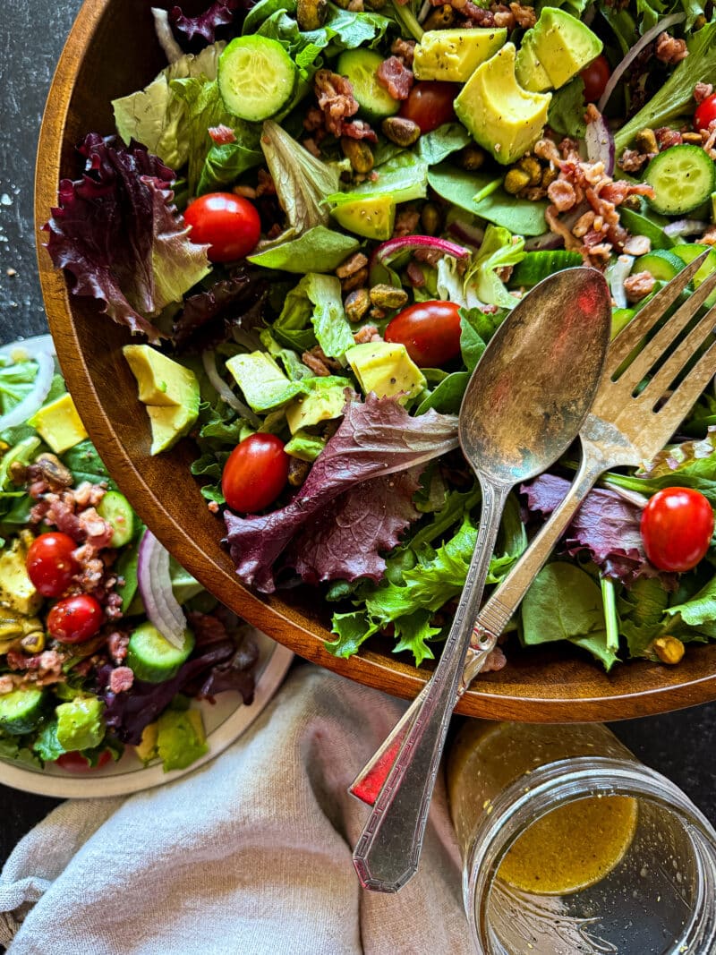 Simple Green Salad with Homemade Vinaigrette