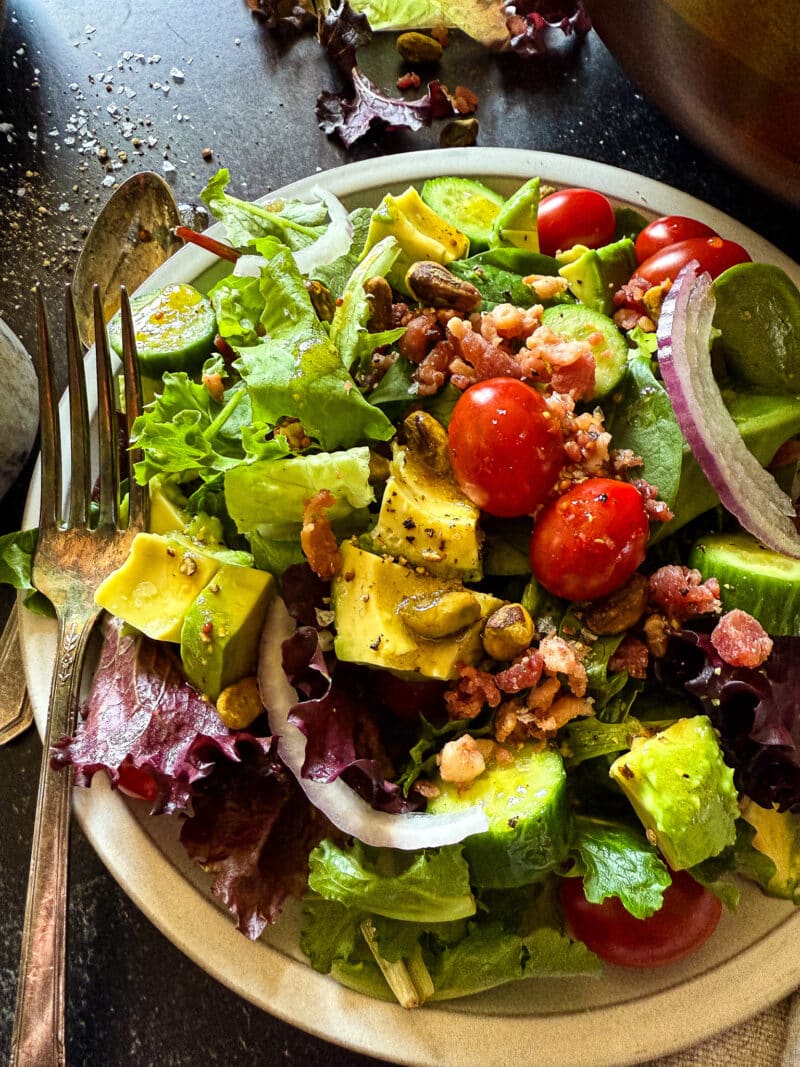 Simple Green Salad with Homemade Vinaigrette
